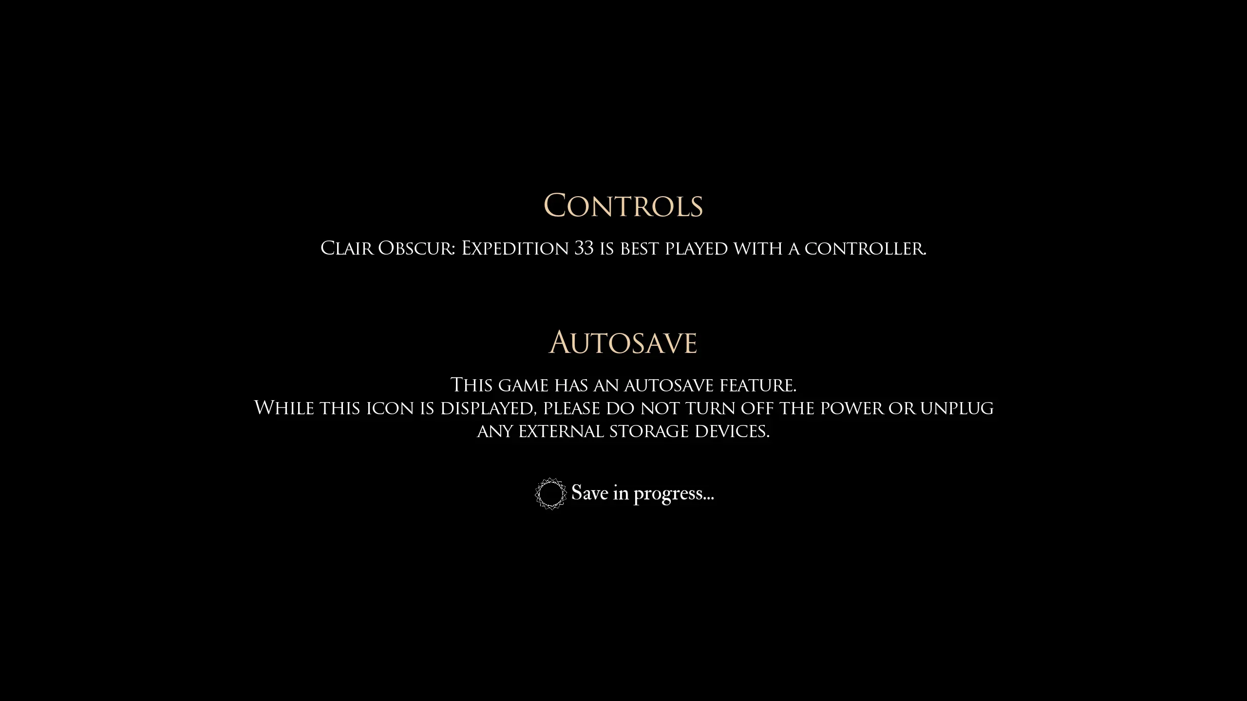 » Clair Obscur – Expedition 33 + Boot Flow + Save In Progress