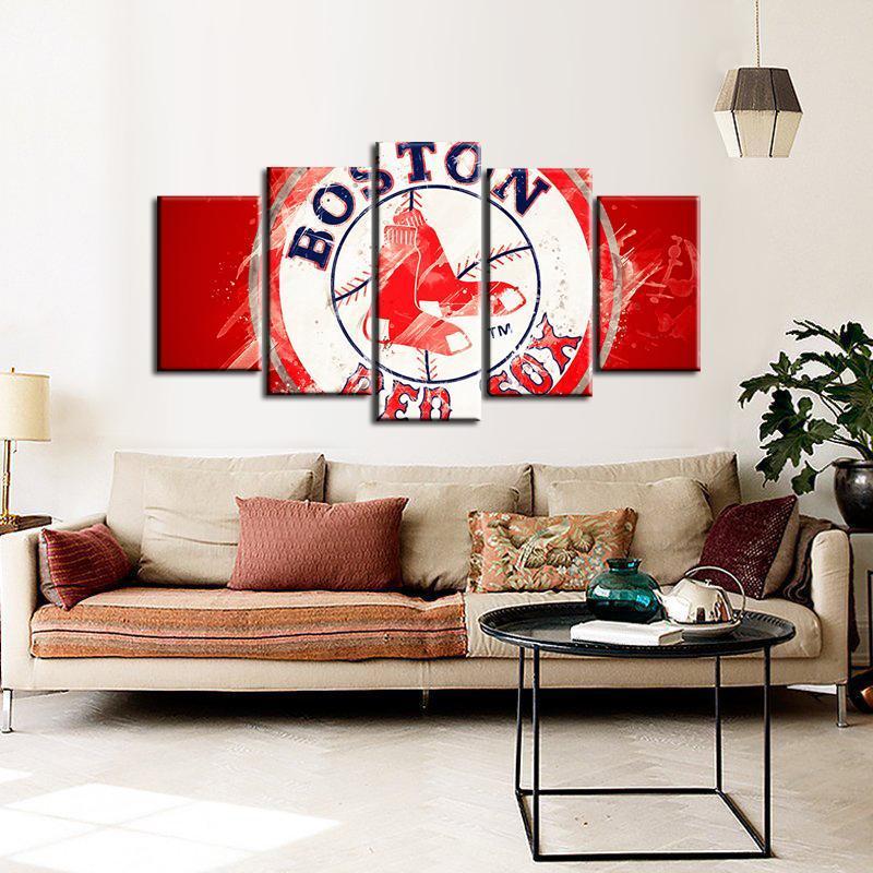 Boston Red Sox Paint Splash Canvas – Donelanetop Store