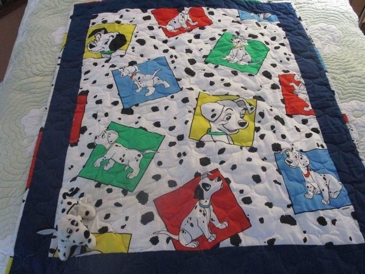 101 Dalmatians Colorful Fabric Quilt - Themarketfarmer
