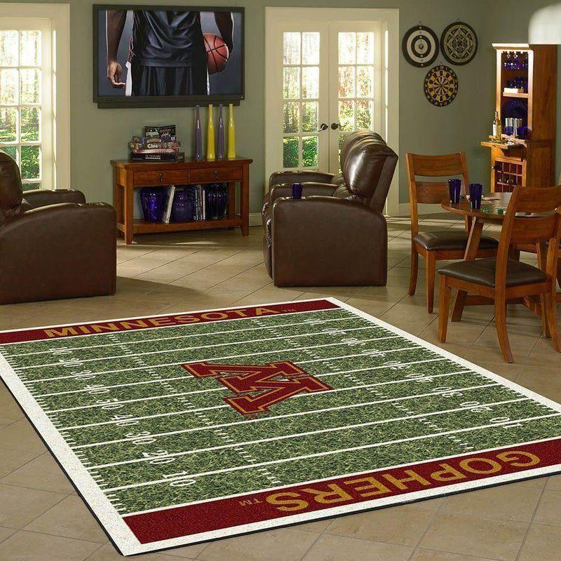 Minnesota Golden Gophers Home Field Area Rug Football Team Logo Carpet ...