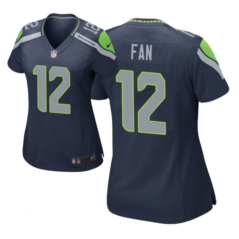 Women’S Seattle Seahawks #12 Fan Navy Game Jersey
