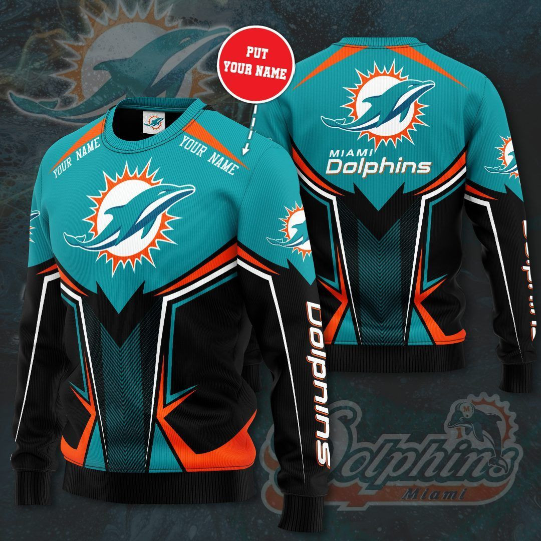 Personalized Miami Dolphins Professional Football Team All Over Print ...