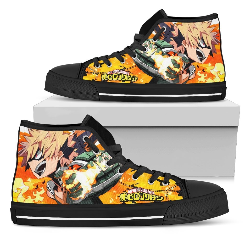 Katsuki Bakugo My Hero Academia Sneakers High Top Shoes Anime S11016 | Shop