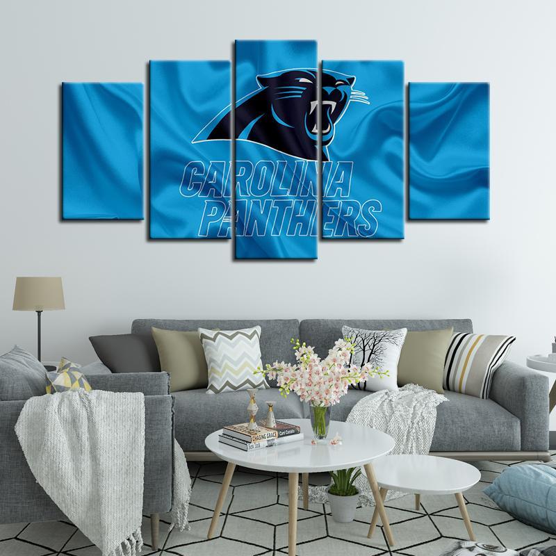 Carolina Panthers Fabric Look Canvas – Donelanetop Store
