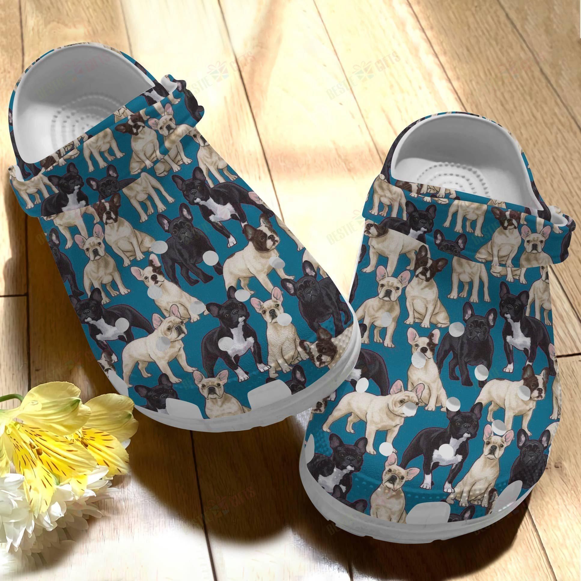 Bulldog Crocs Classic Clog Amazing Bulldogs Shoes - Themarketfarmer
