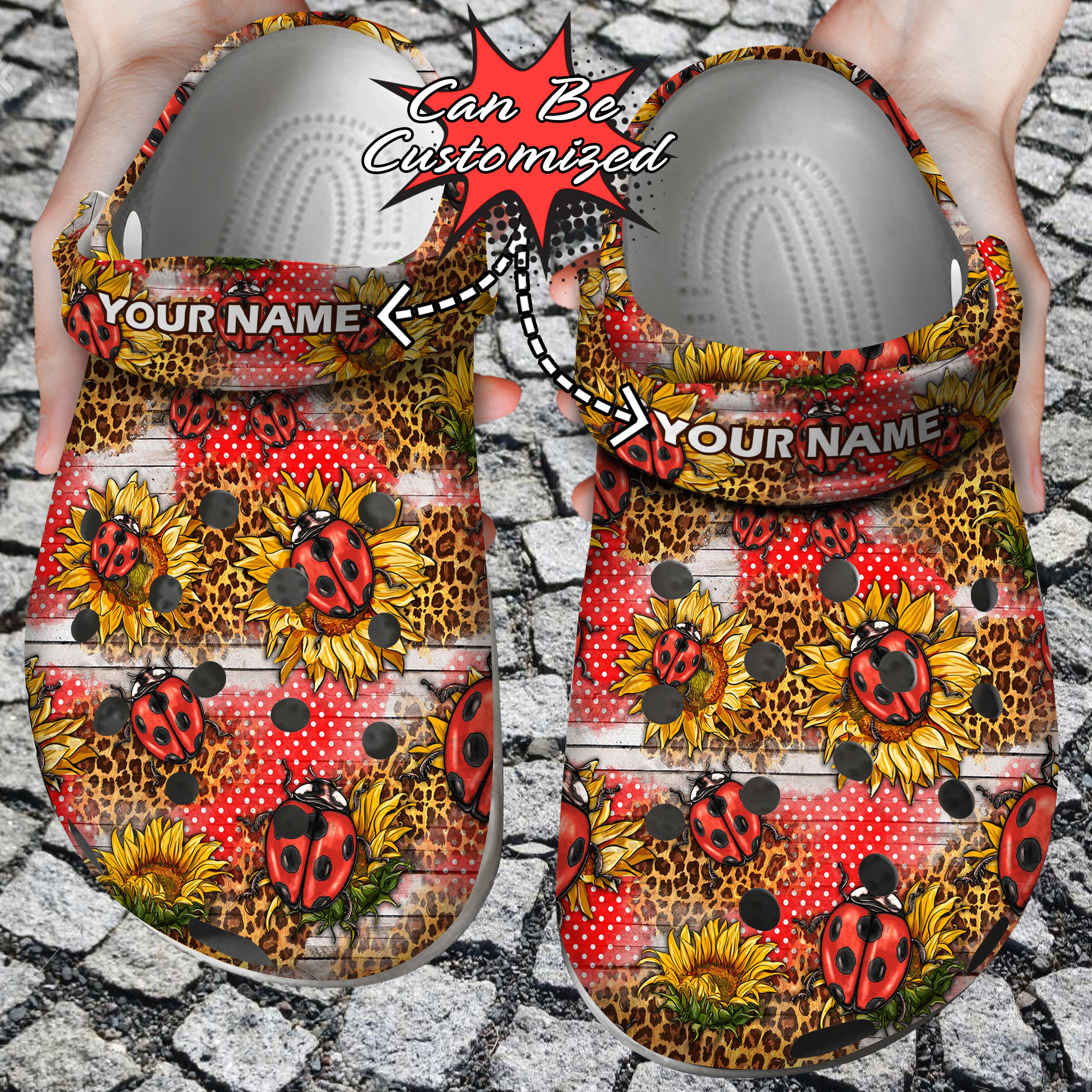 Western Ladybug Sunflowers Seamless Pattern Clog Shoes - PoshmarkStore