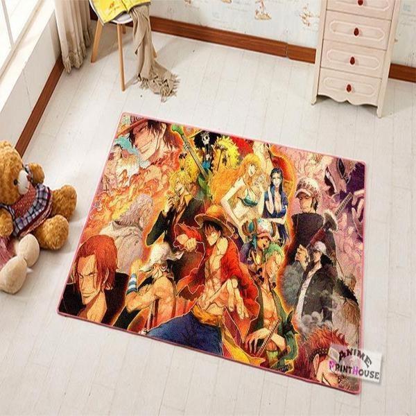One Piece all character Rug Anime Floor Decor - Themarketfarmer