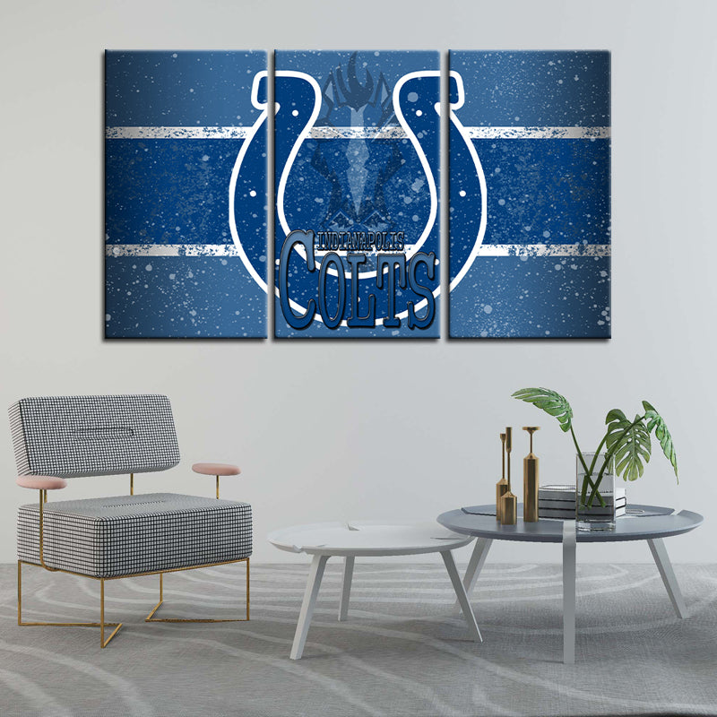 Indianapolis Colts Snowy Look Wall Canvas 2 – Donelanetop Store