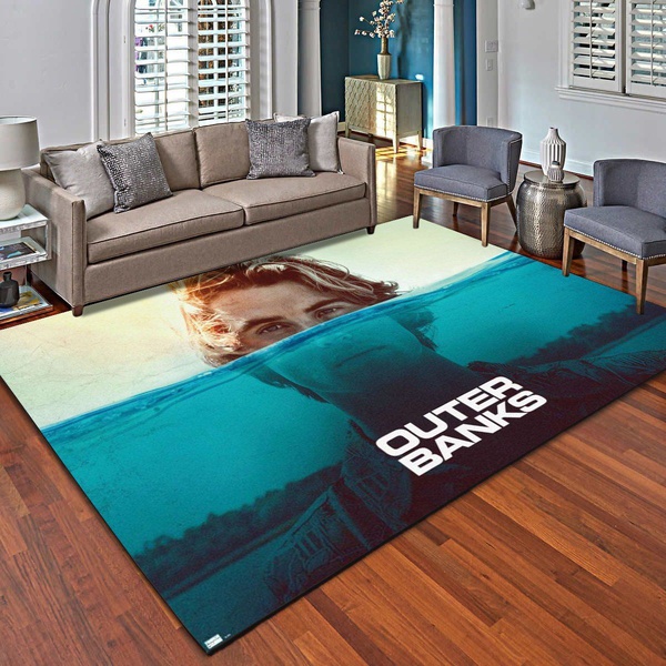 Netflix Outer Banks Water Rug, Living Room Bedroom Carpet - Themarketfarmer