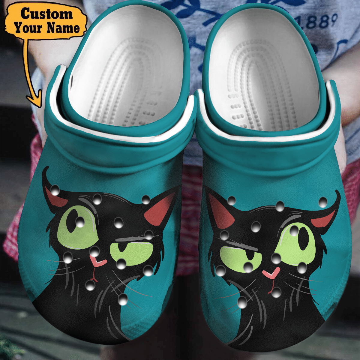 Cat Crocs - Cat Face Personalized Clogs Shoes - Elsa Shirt