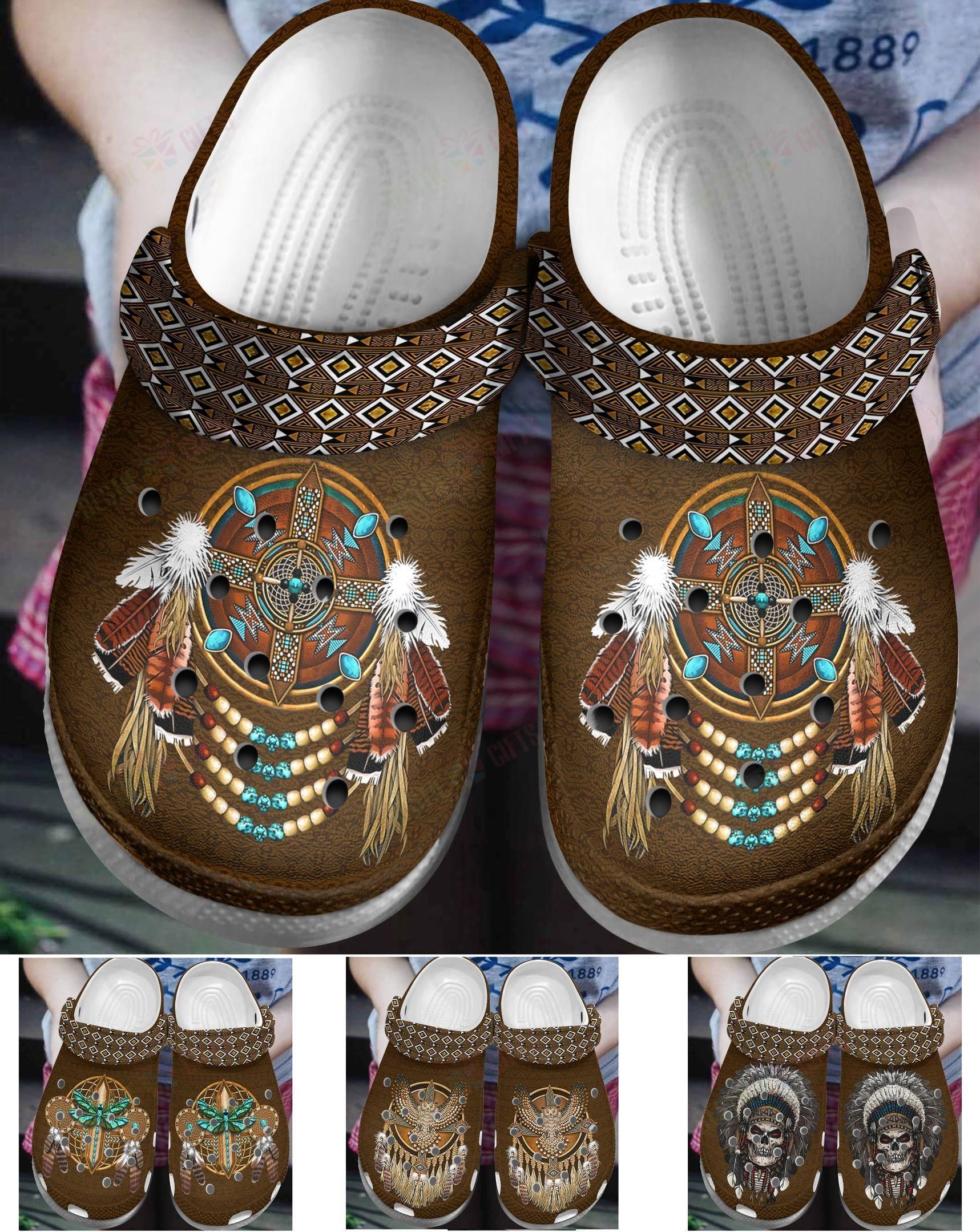 Native American Crocs Classic Clog Native American 4 Versions Shoes ...