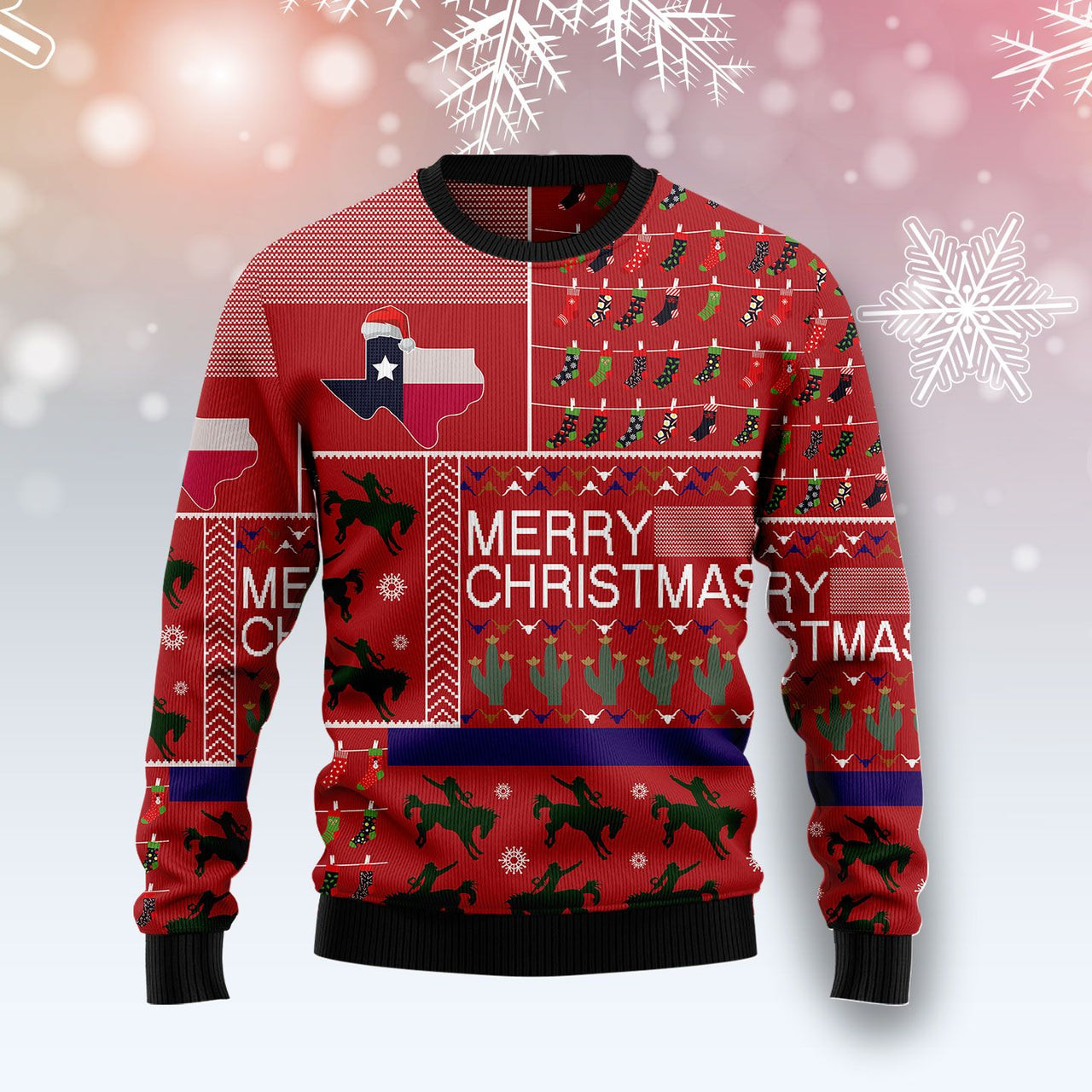 Merry Christmas Texas State Ugly Sweater – Merchcustom Shop