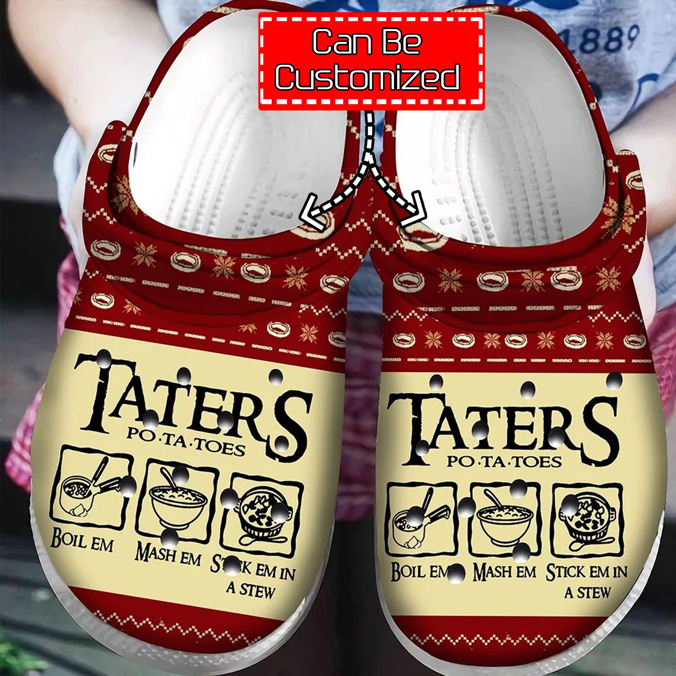 Personalized Tater Potatoes Crocs Classic Clogs Shoes - Cosore Shop