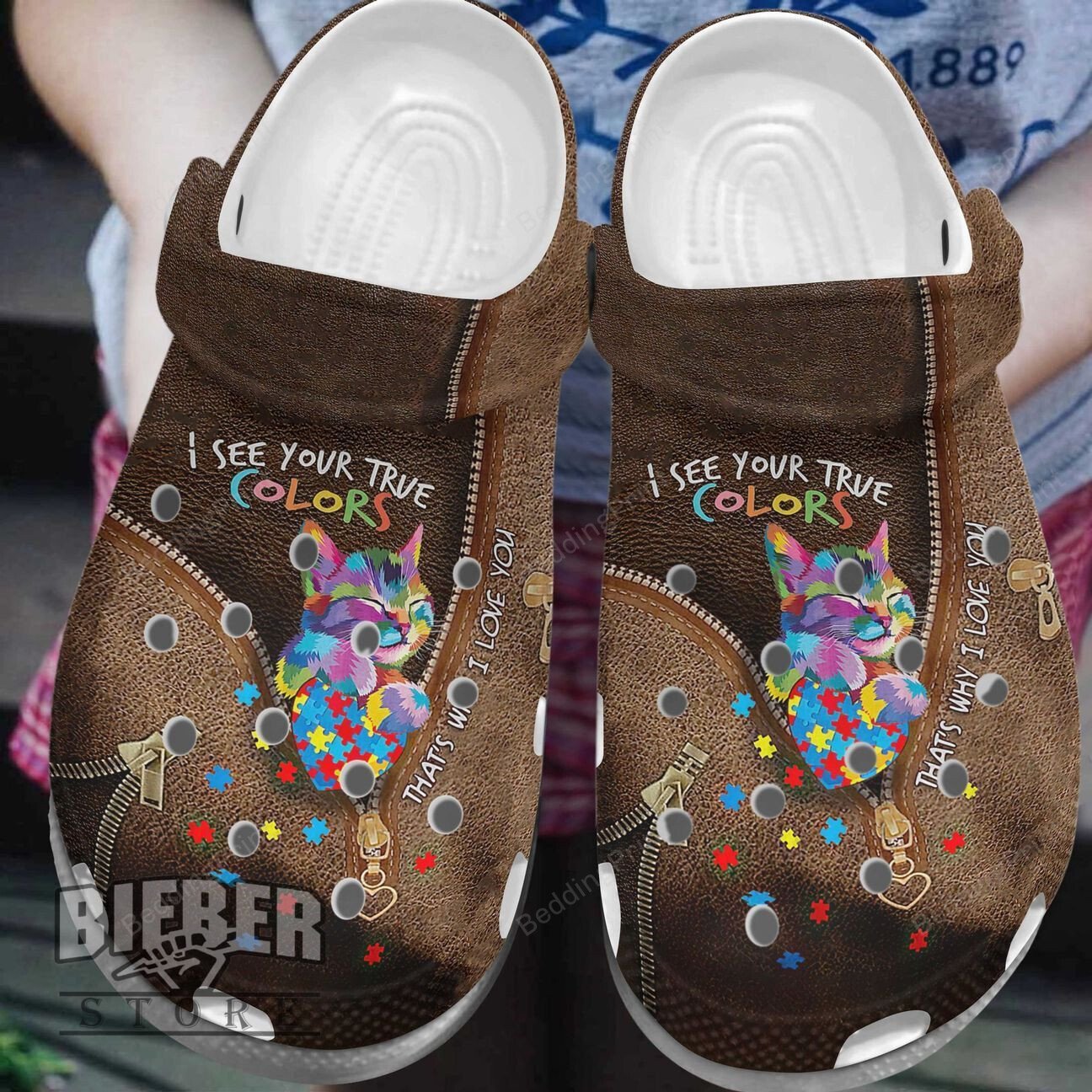 Autism Awareness True Colors Crocs Clog Shoes - Themarketfarmer