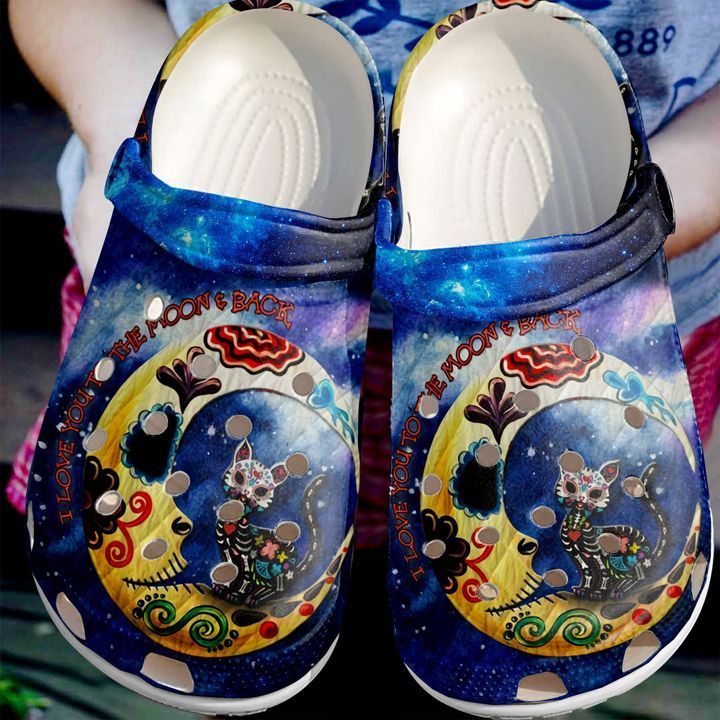 Cat Skull Black Sku 565 Crocs Clog Shoes - Themarketfarmer