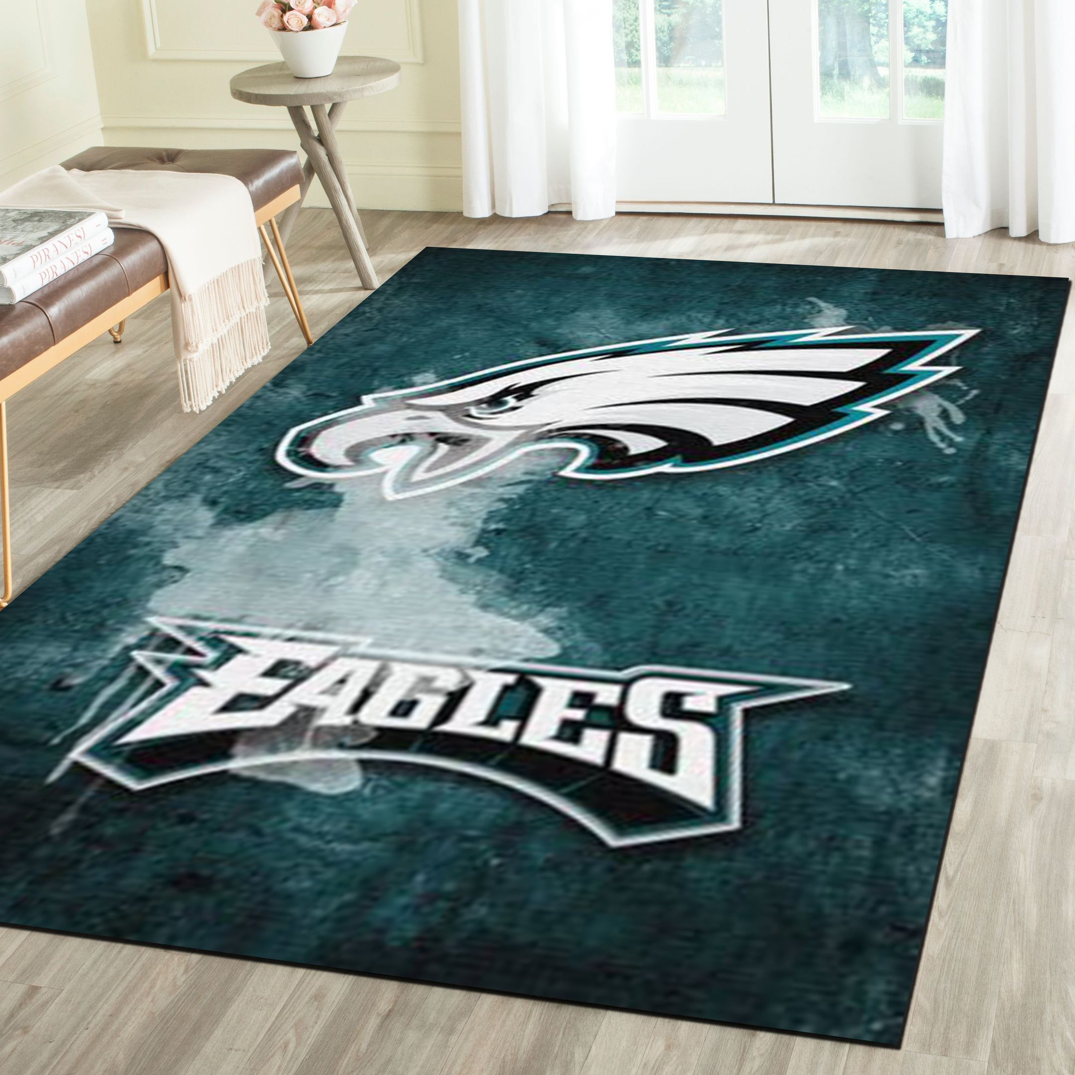 Philadelphia Eagles Area Rug, Football Team Living Room Carpet, Sports ...