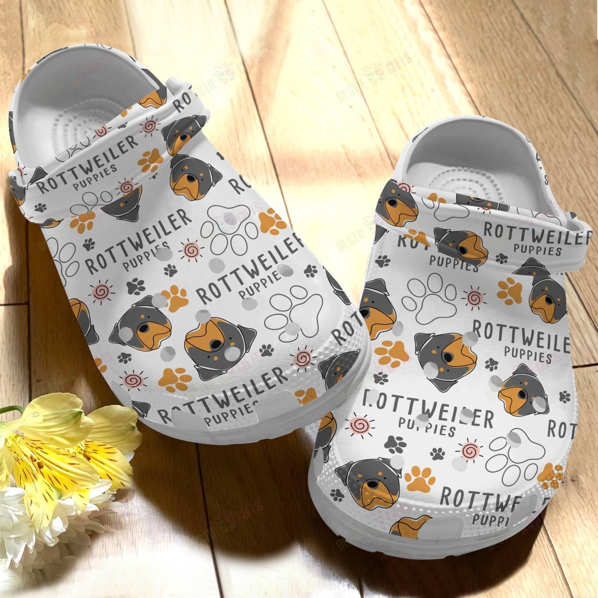 Dog Crocs Classic Clog Rottweiler V3 Shoes - Themarketfarmer