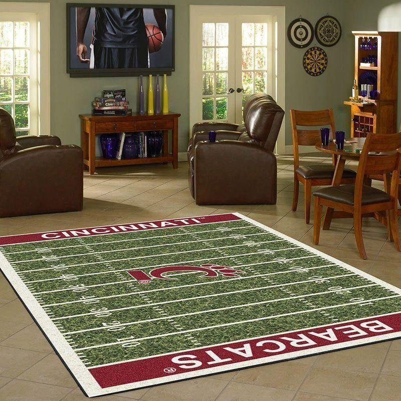 Cincinnati Bearcats Home Field Area Rug Football Team Logo Carpet ...