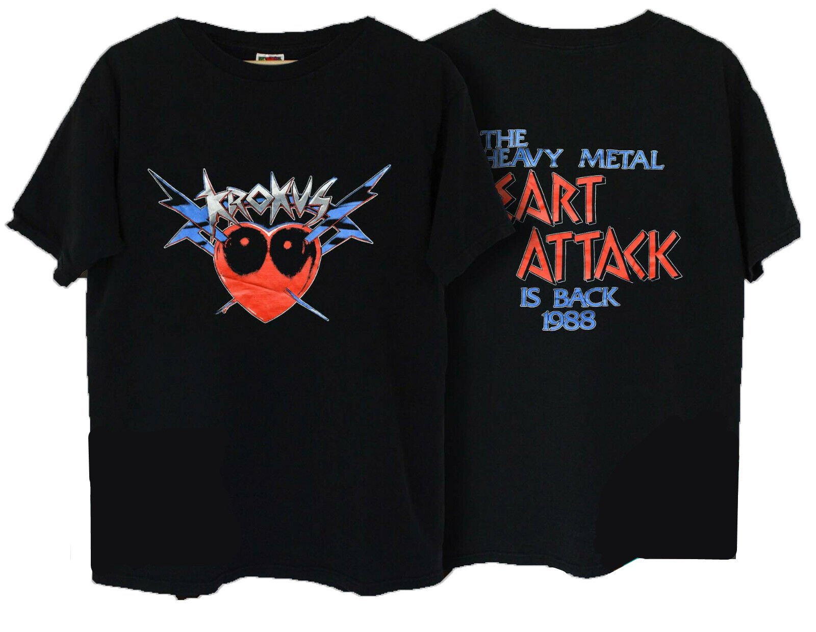 Krokus 1988 Heavy Metal "Heart Attack" Band Rock Vintage Tshirt Trendy ...