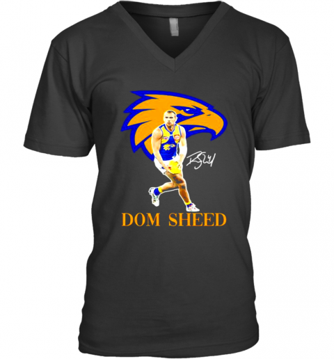 Dom Sheed Player Of Team Philadelphia Eagles Football Signature V-Neck ...