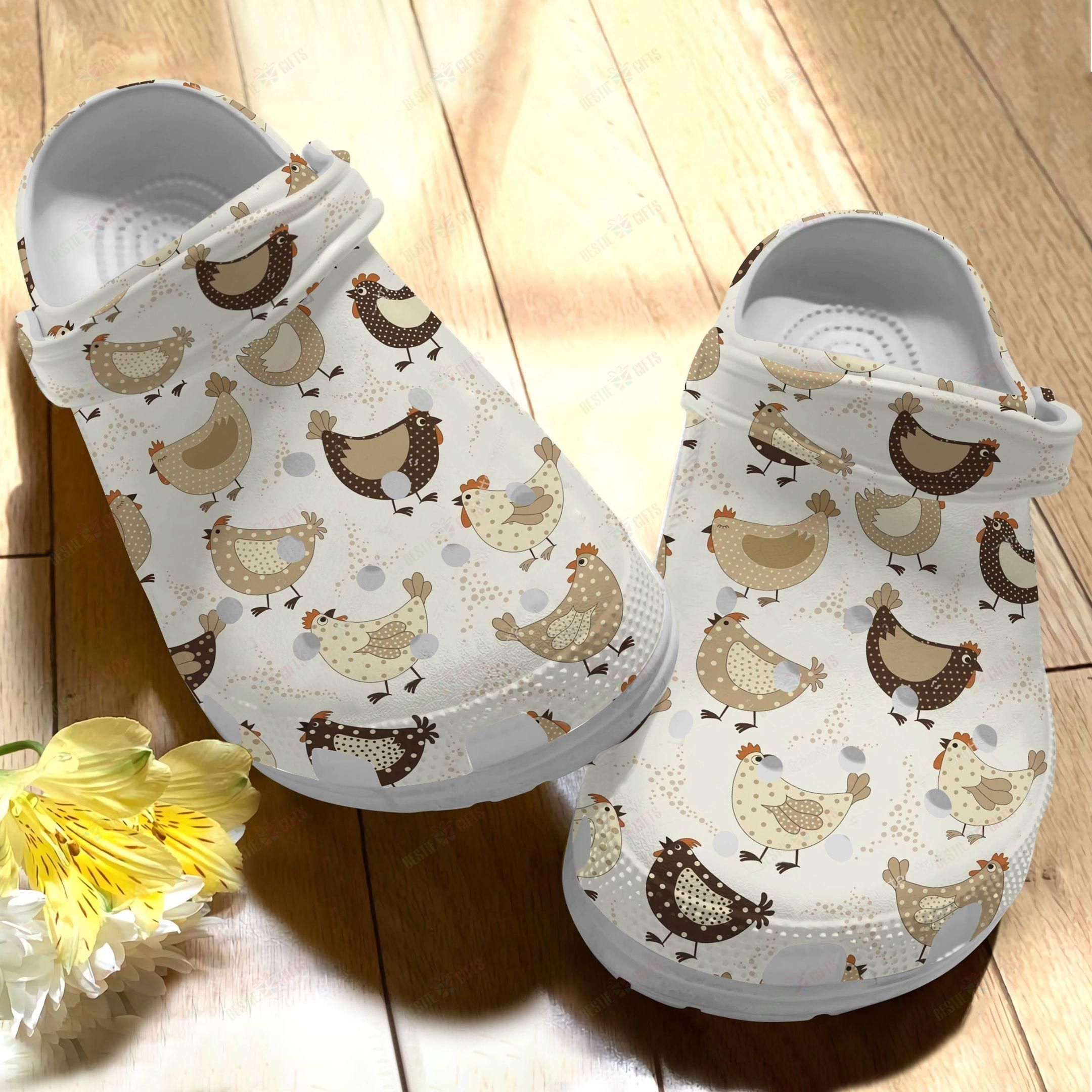 Chicken Crocs Classic Clog Cute Chickens Shoes - Themarketfarmer
