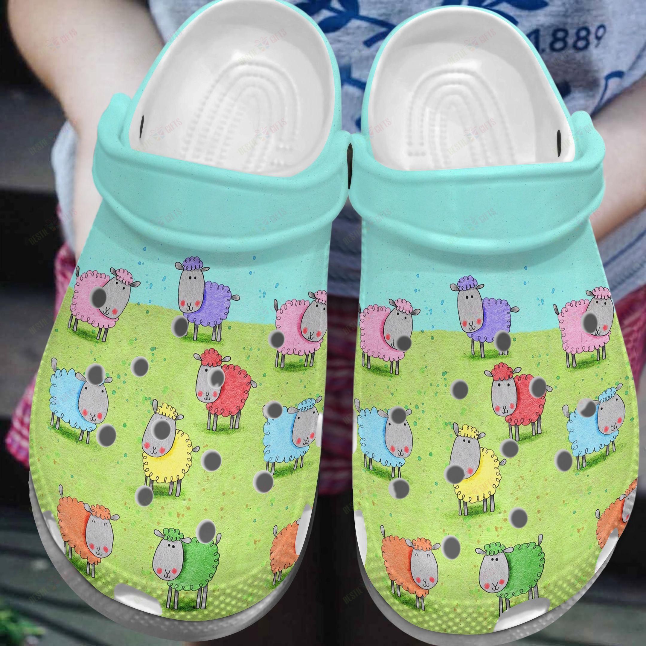 Sheep Crocs Classic Clog Colorful Sheeps Shoes - Themarketfarmer