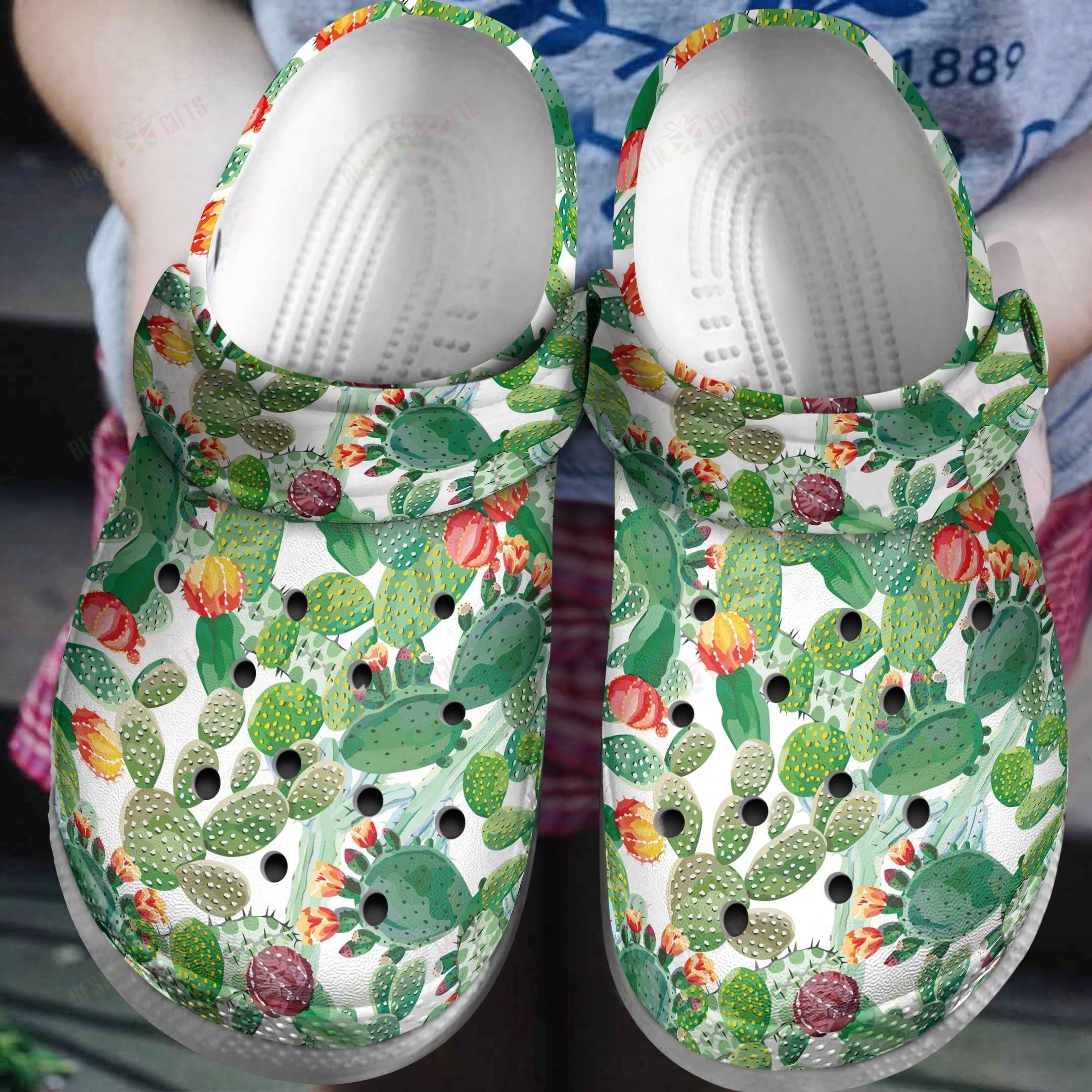 Succulent Crocs Classic Clog Succulent Collection Shoes - Themarketfarmer
