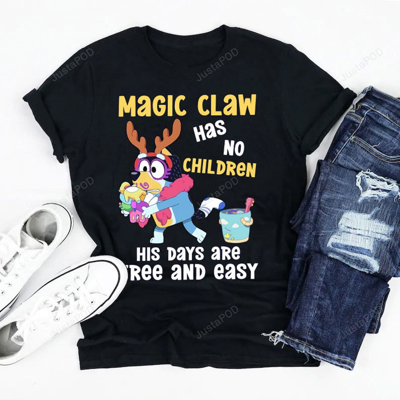 Magic Claw Has No Children Shirt, Bluey Bandit Shirt, Bluey Dad Shirt ...