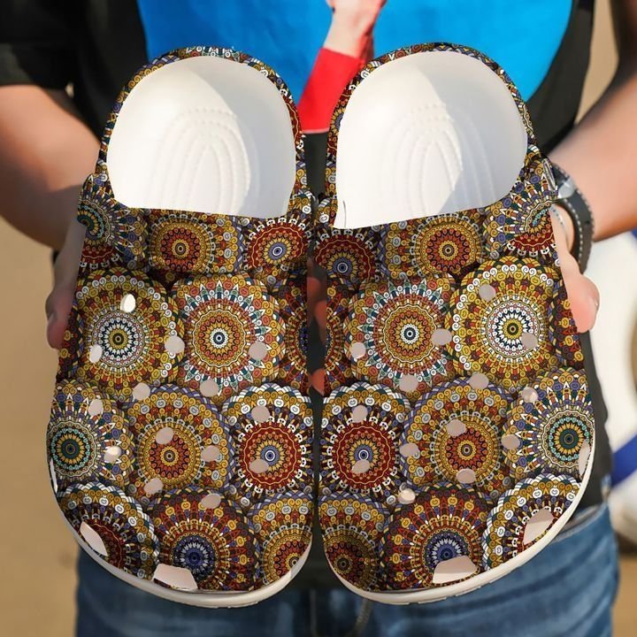 Hippie Pattern Sku 1300 Crocs Clog Shoes - Themarketfarmer