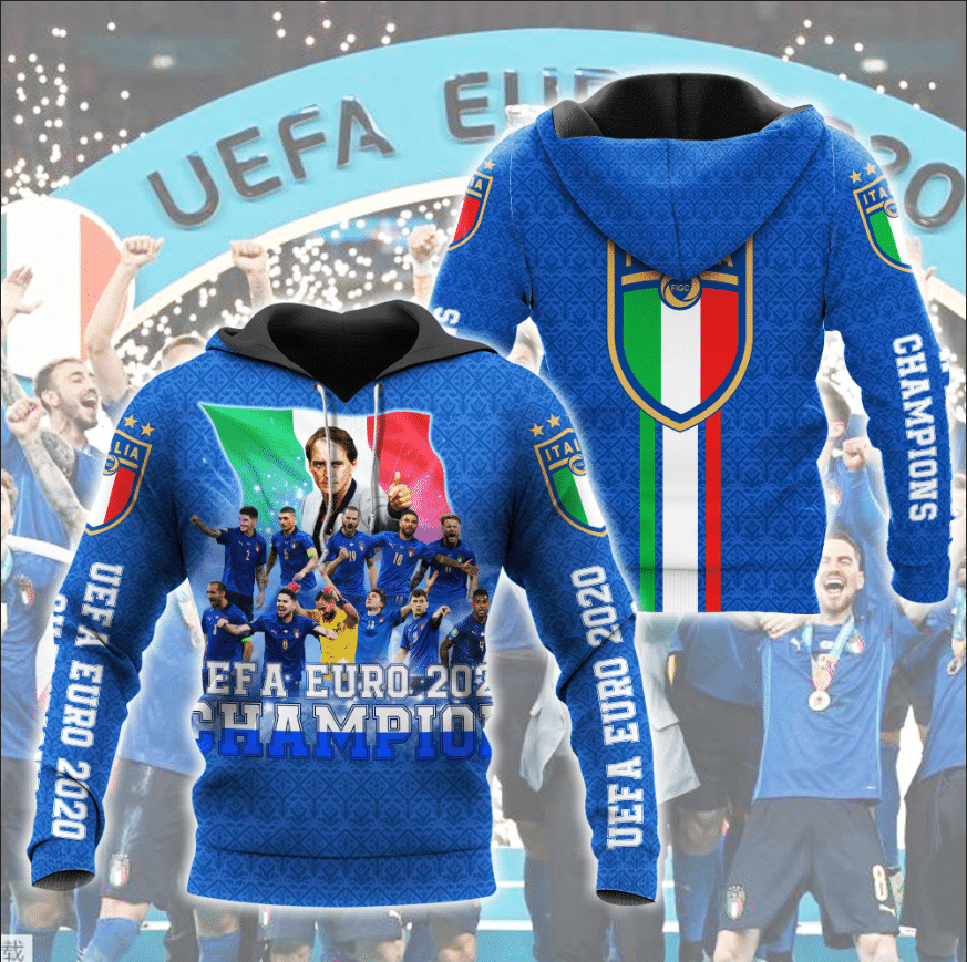 Italy Uefa Euro 2020 Champions Shirt Hoodies – V4 – Rock Band Merch
