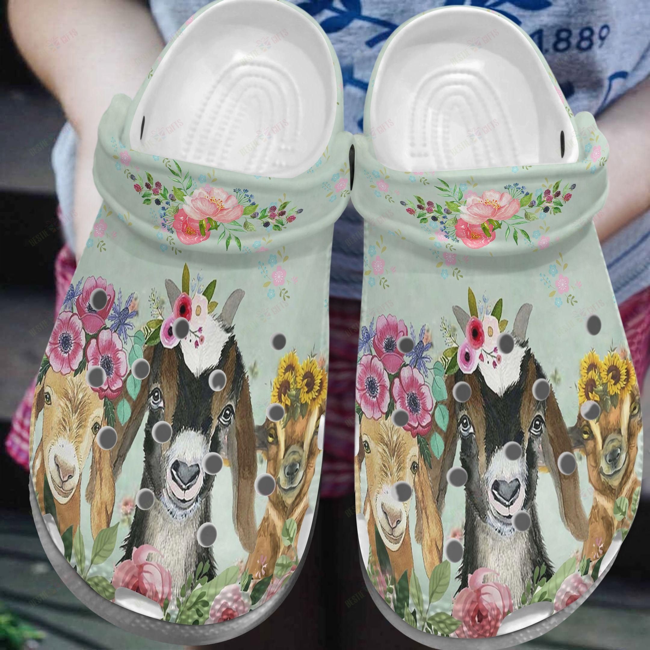 Goat Crocs Classic Clog Three Little Goats Shoes - Themarketfarmer