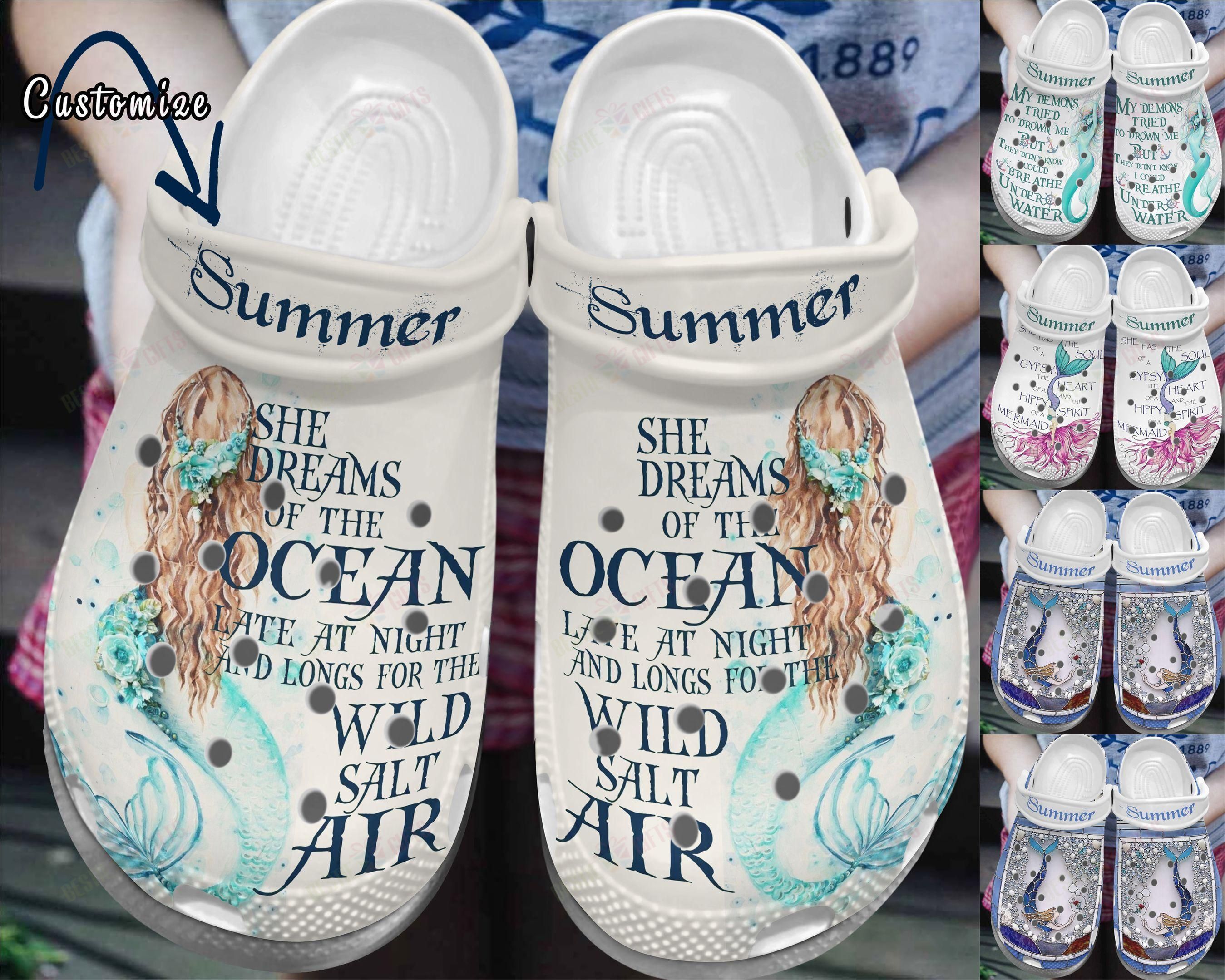 Mermaid Crocs Classic Clog Mermaid Special Collection Shoes ...