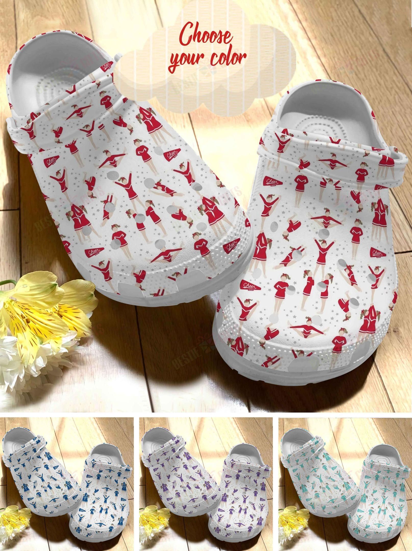 Cheerleader Crocs Classic Clog Lovely Cheerleading Pattern Shoes ...
