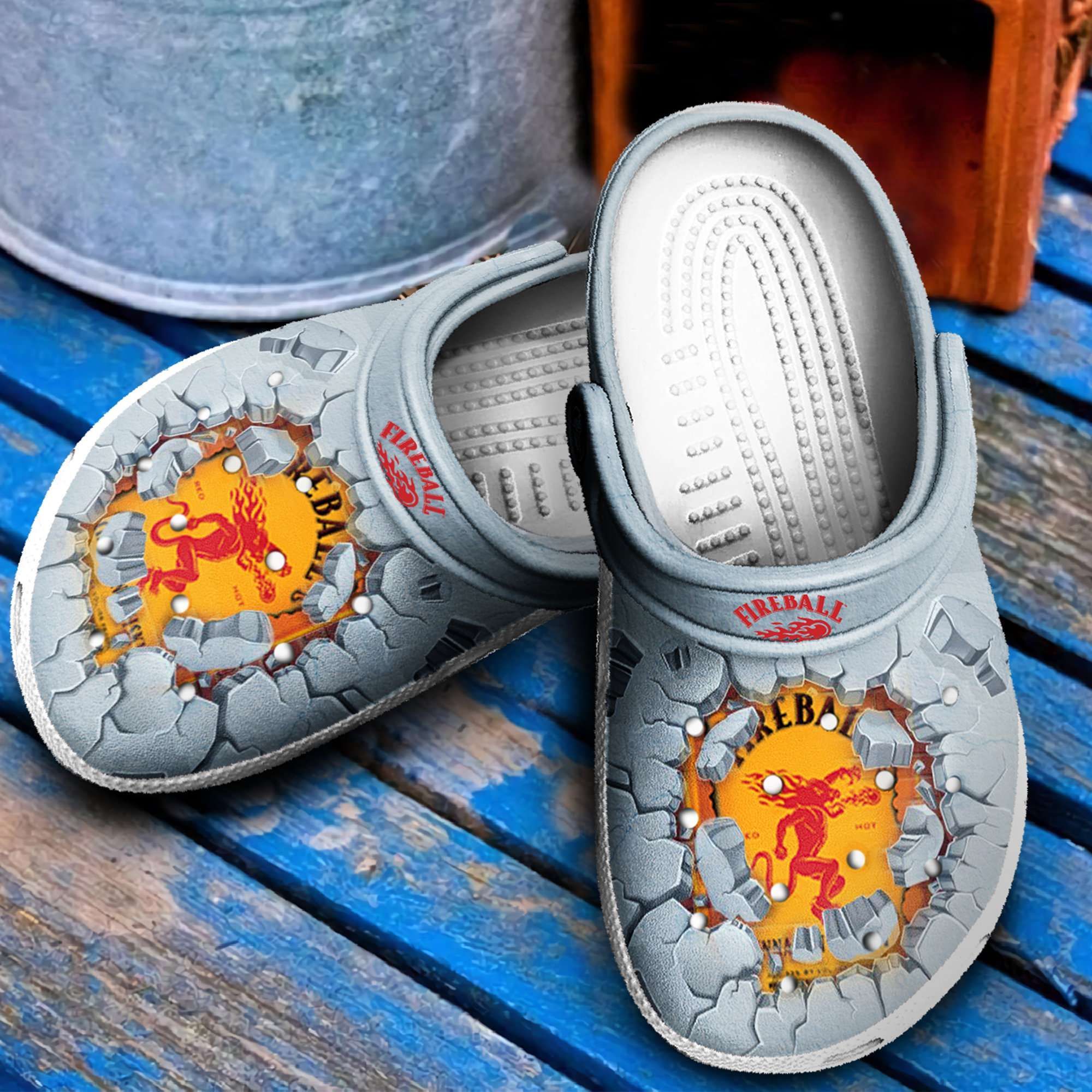 Fireball Crocs Clog Shoes - Themarketfarmer