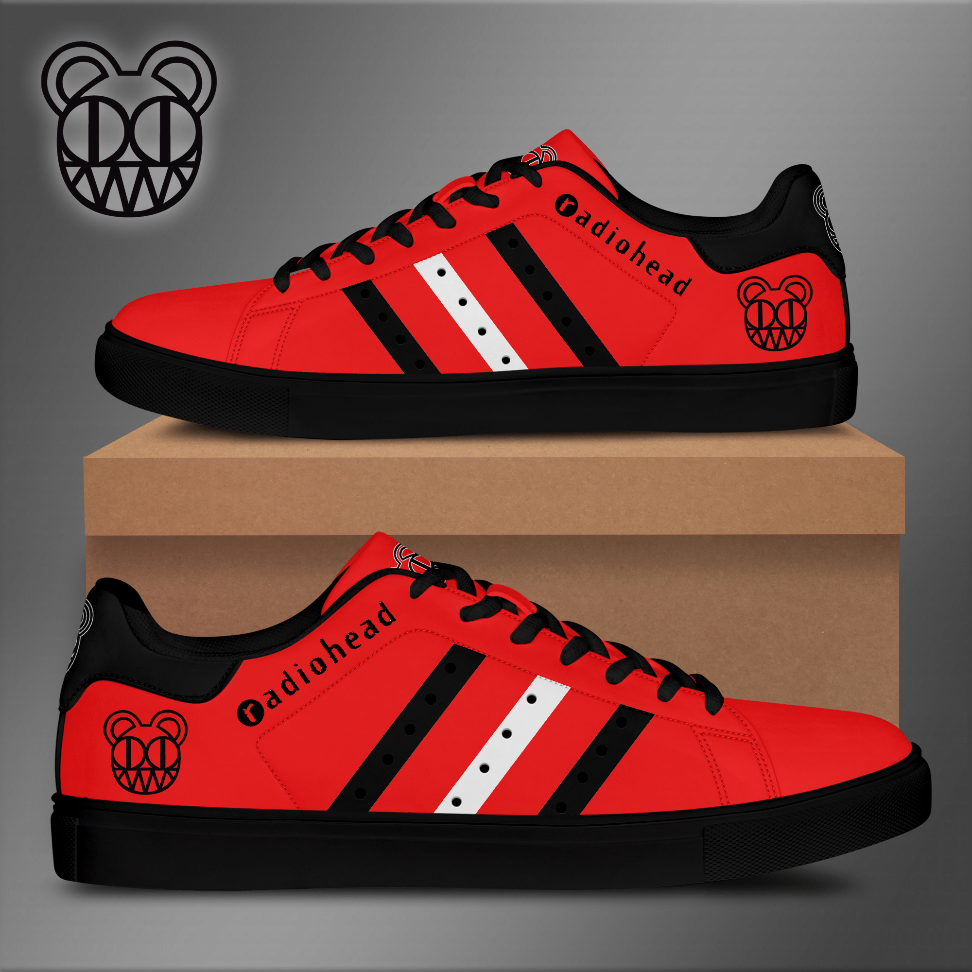 Radiohead Low Top Shoes V5 – Rock Band Merch