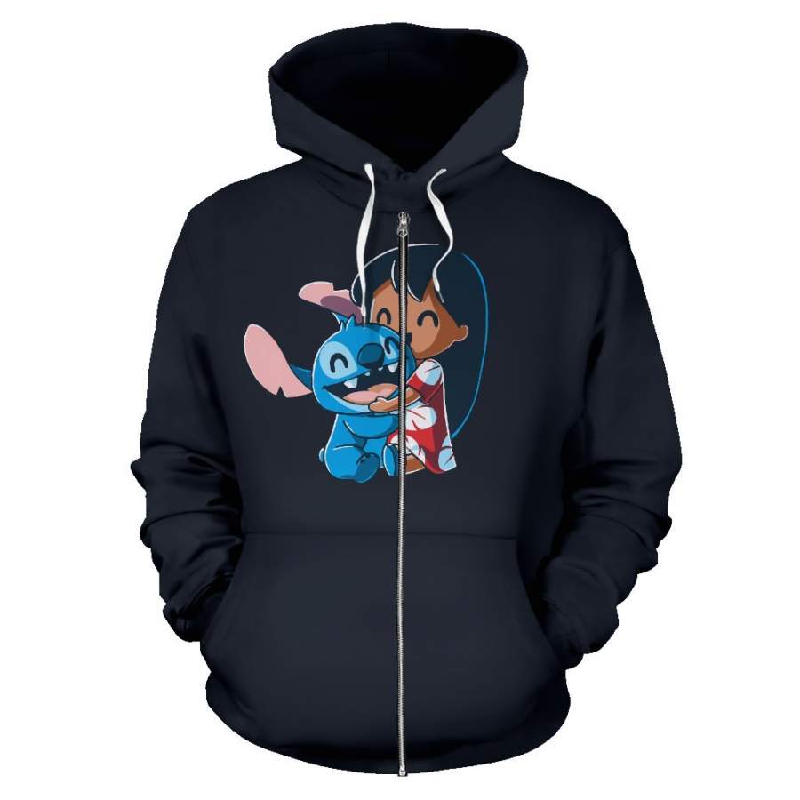 Lilo and Stitch Zip-Up Hoodie - Pinkato Store