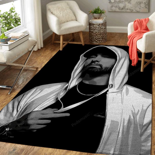 Eminem Rapper Music - Eminem Art For Fans Area Rug Living Room Carpet ...