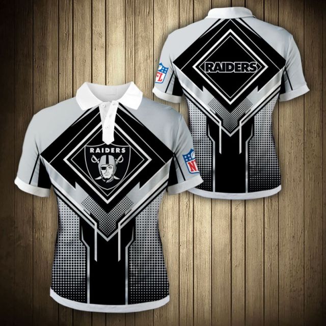 Las Vegas Raiders Square Lattice Polo Shirt – Donelanetop Store