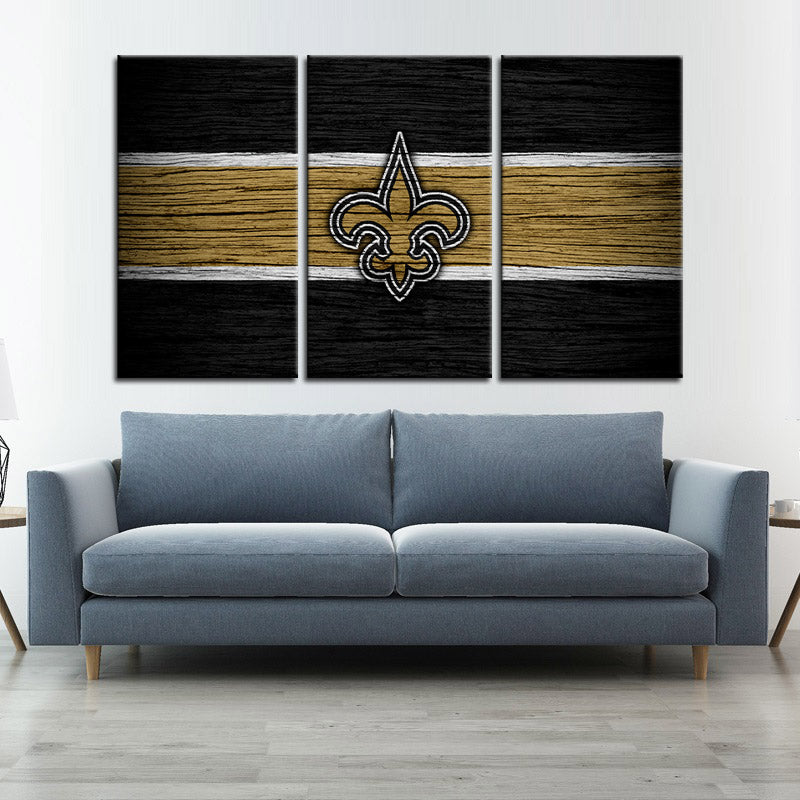 New Orleans Saints Wooden Style Wall Canvas 2 – Donelanetop Store