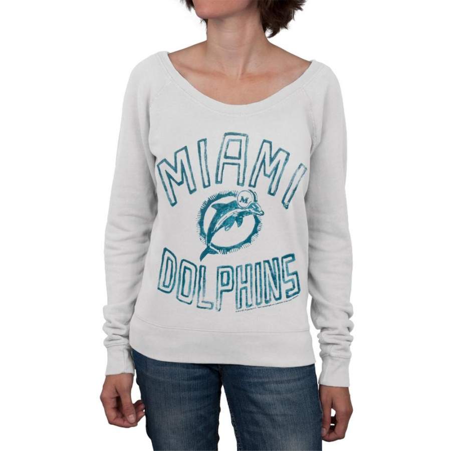 Miami Dolphins - Logo Off Shoulder Juniors Sweatshirt | Shop