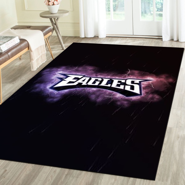 Philadelphia Eagles Logo Area Rug, Football Team Living Room Carpet ...