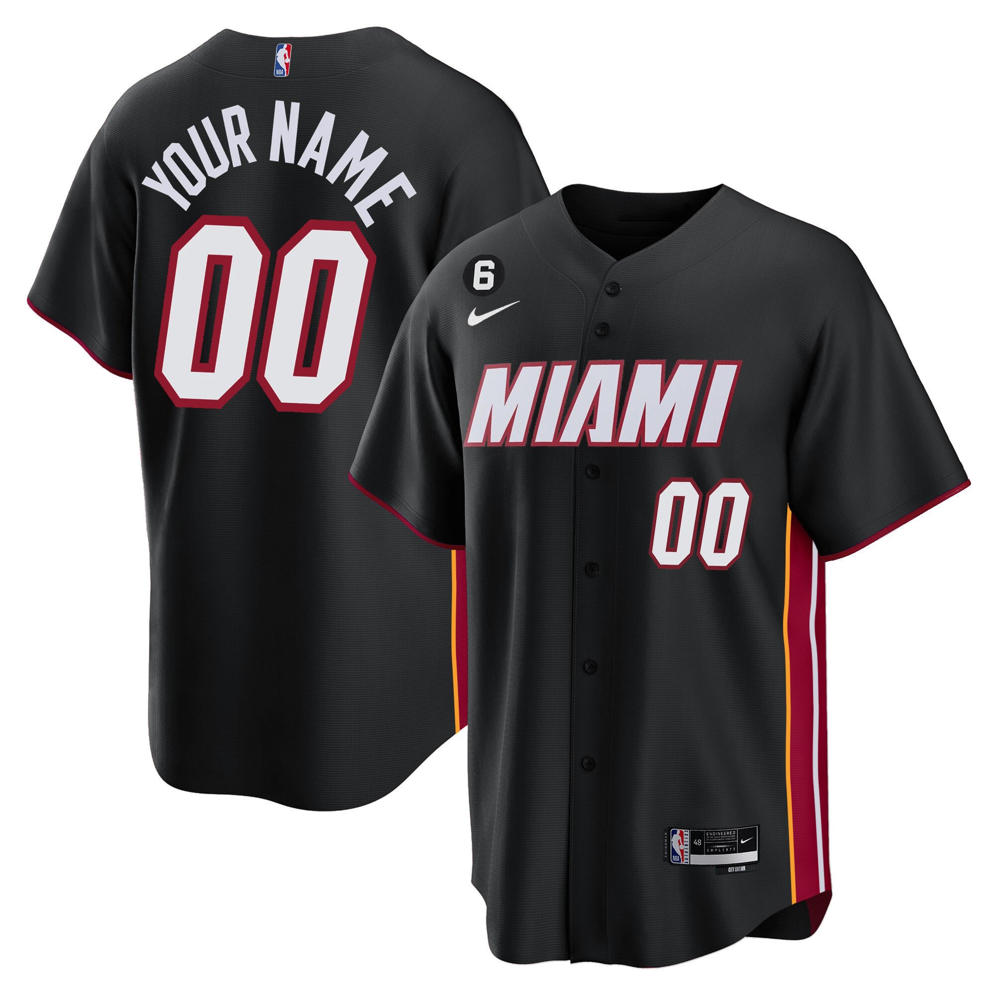 Miami Heat Baseball Custom Jersey – All Stitched – TXTrend Shop