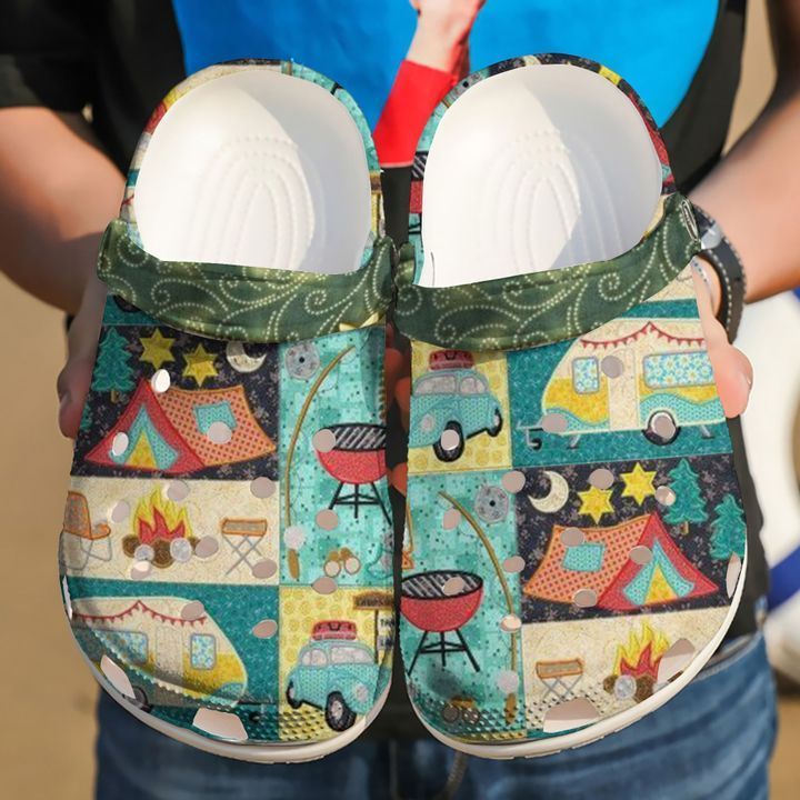 Camping Vibe Sku 403 Crocs Clog Shoes - Themarketfarmer