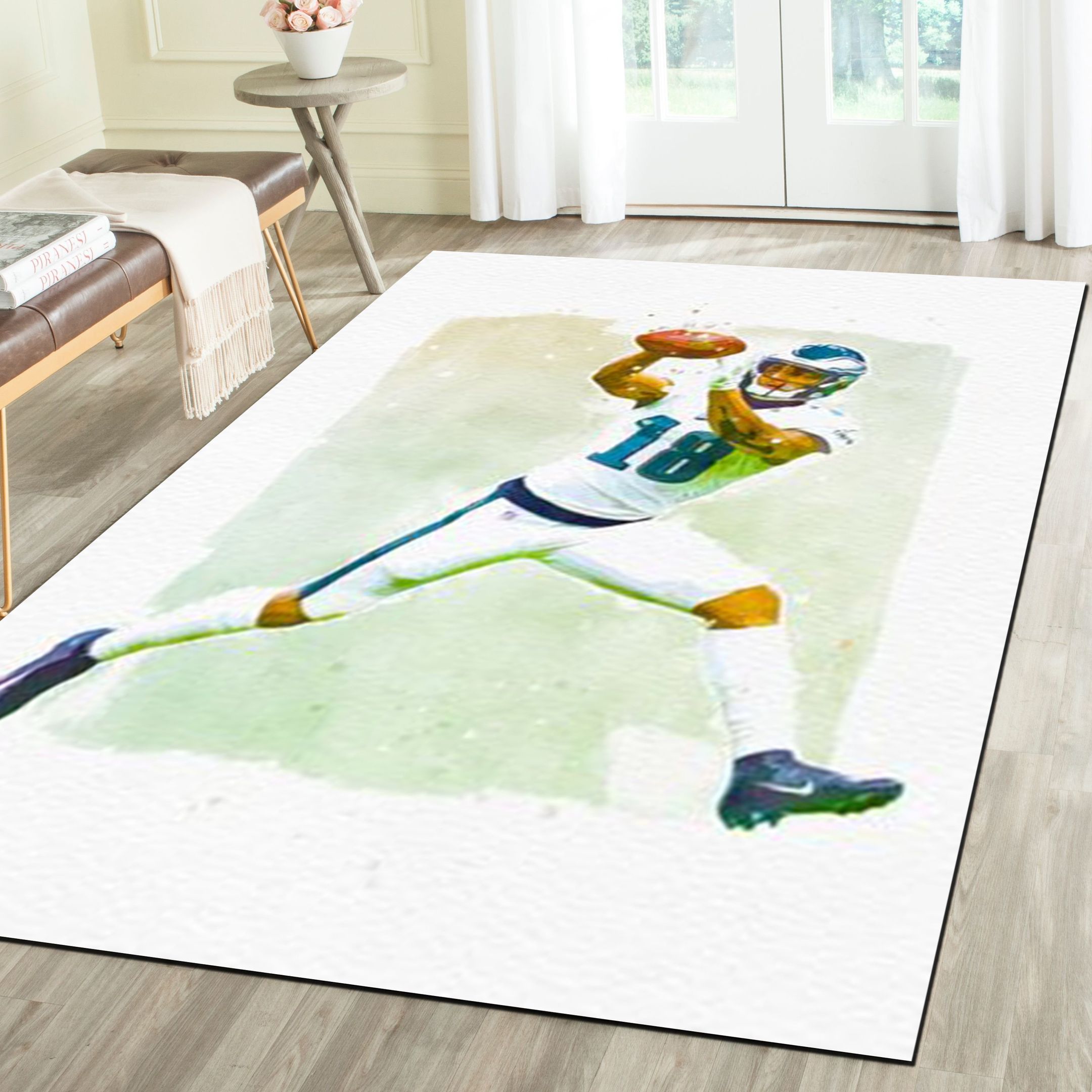 Philadelphia Eagles Logo Area Rug, Football Team Living Room Bedroom ...
