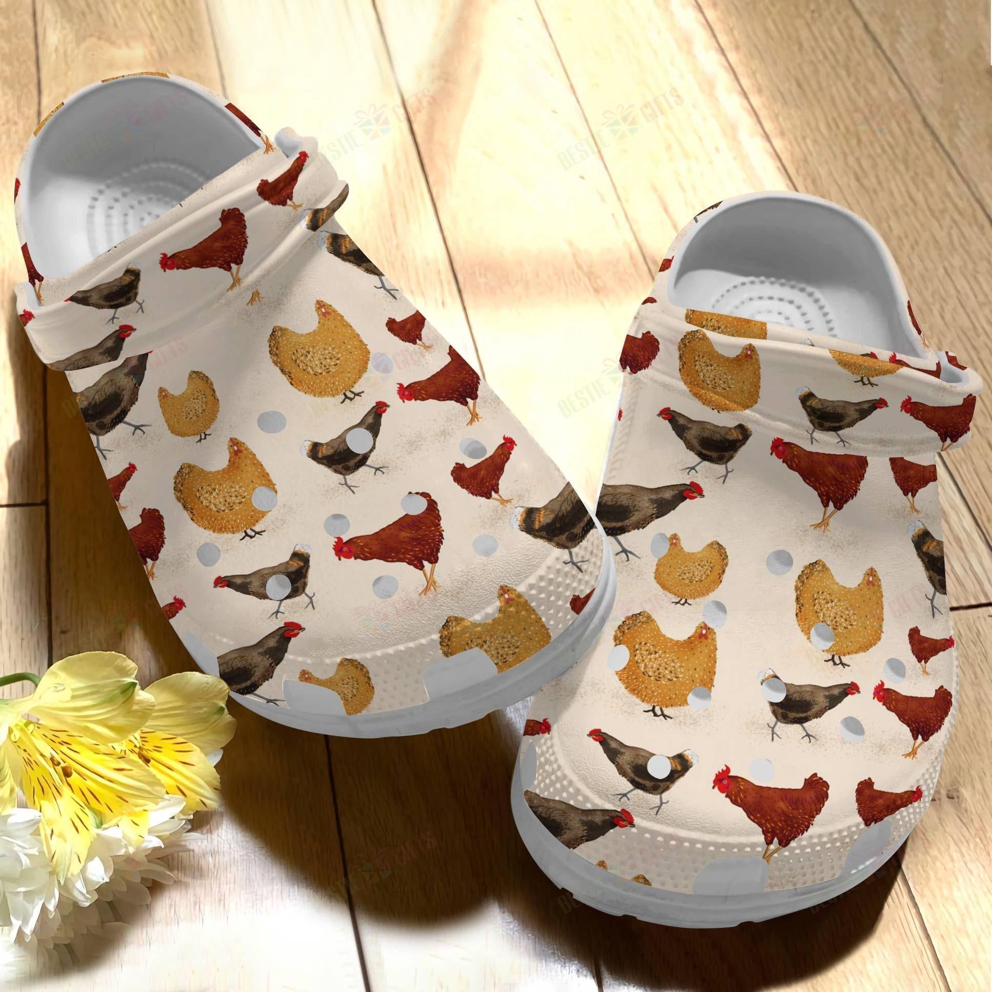 Farm Crocs Classic Clog Chicken V3 Shoes - Themarketfarmer
