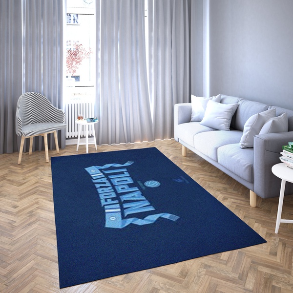 Napoli Football Club Basic Design Logo Carpet Living Room-Area Rug ...