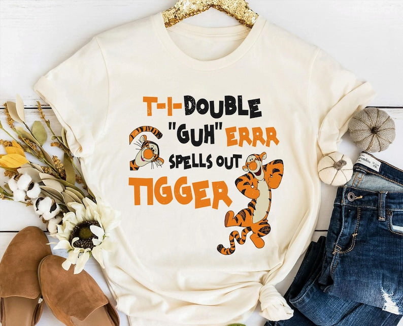 Funny Tigger Spell Name Shirt / Winnie The Pooh T-Shirt / Walt Disney ...