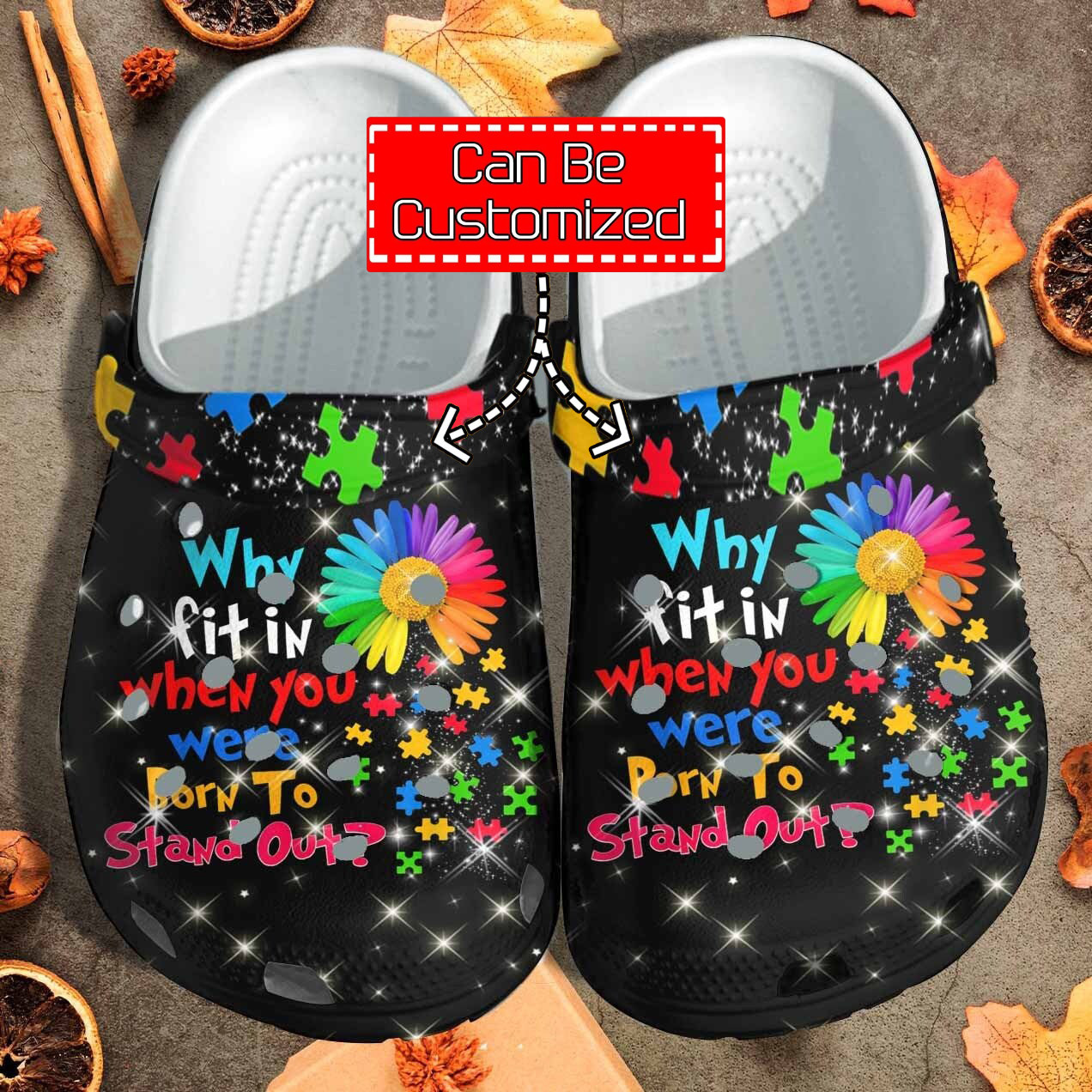 Personalized Puzzle Flower Autism Awareness Clog Shoes - PoshmarkStore