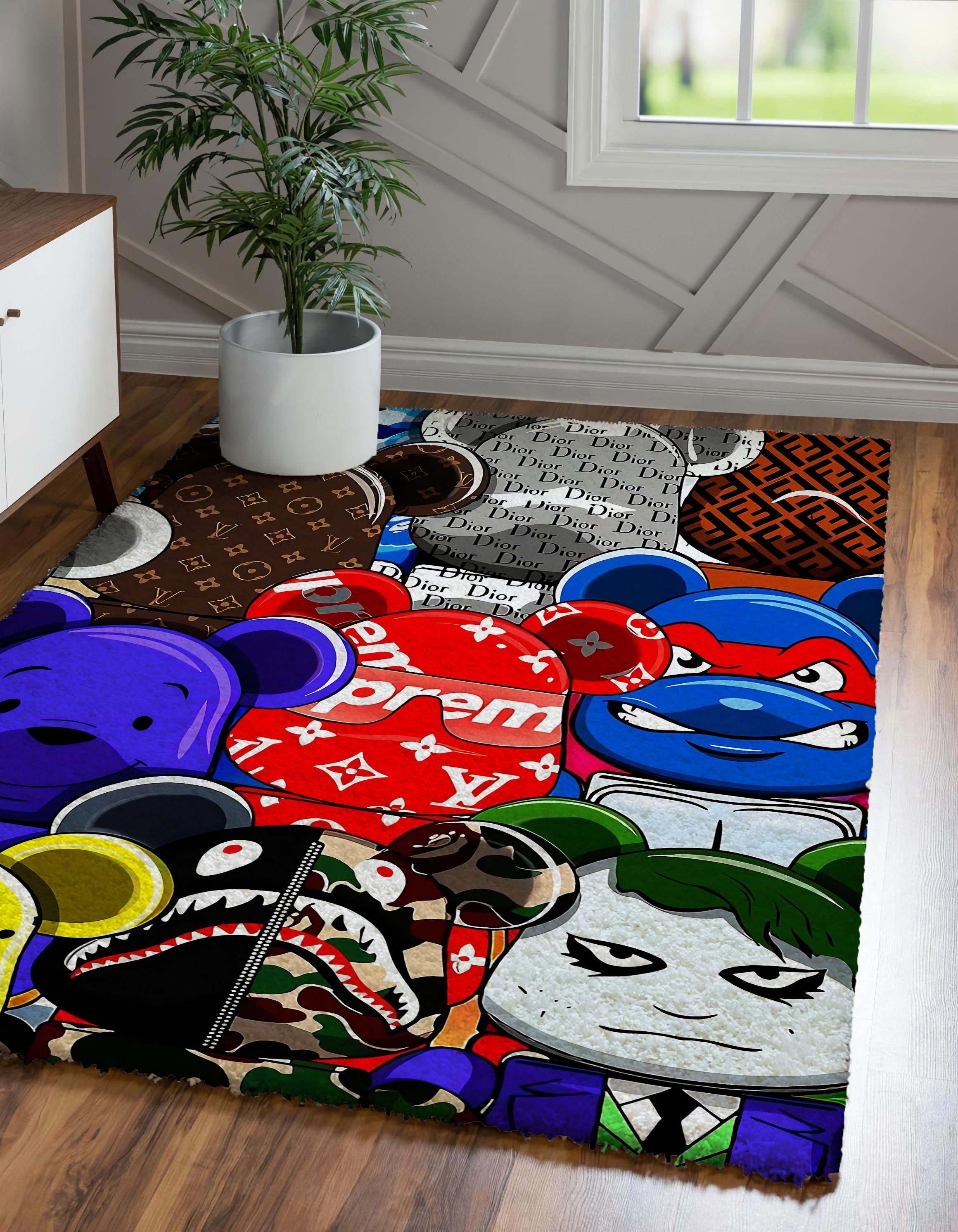 Kaws Rug, Hypebeast Floor Mat, Hype Streetwear Decor, Sneakerhead Room ...
