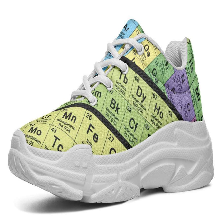 Periodic Table Chunky Sneakers - Wolfashion Store